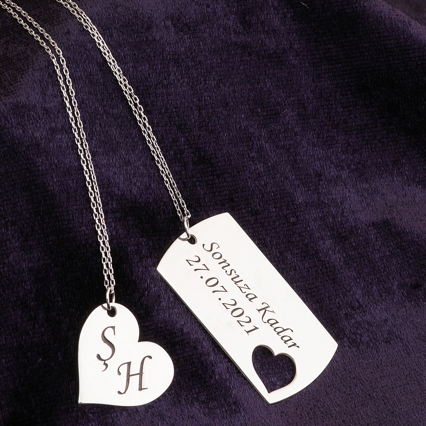 Çiftler için Asker kolyesi